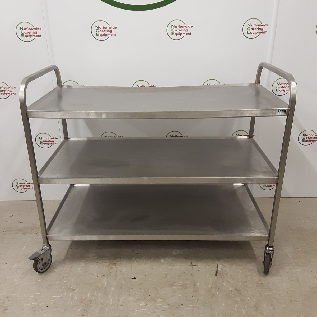 CLEARANCE Commercial Catering Large Stainless Steel Three Tier Trolley ...