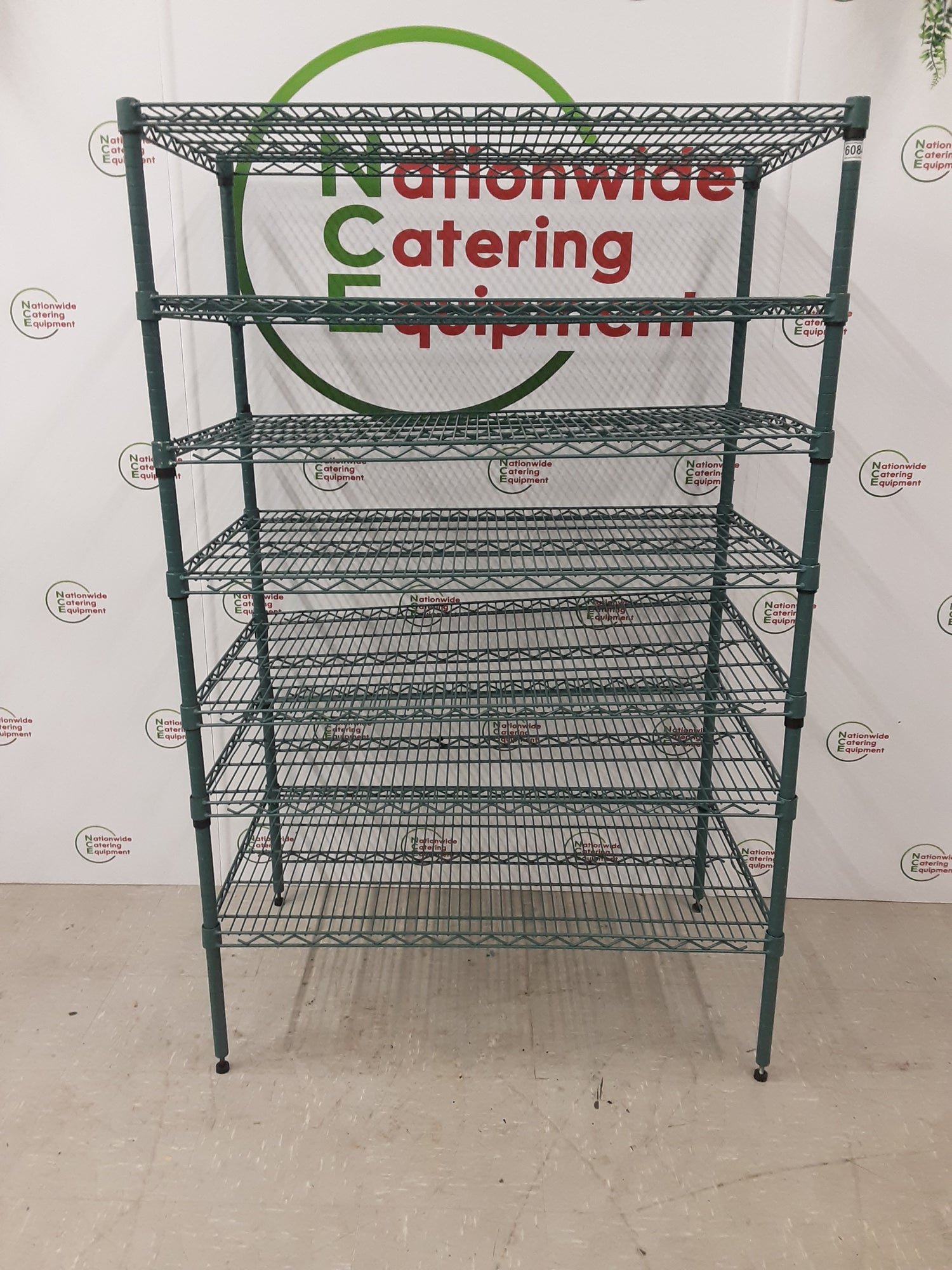 Wire Shelving Unit, PVC Coated, Seven Tier, 106x61cm (NCE6084 ...