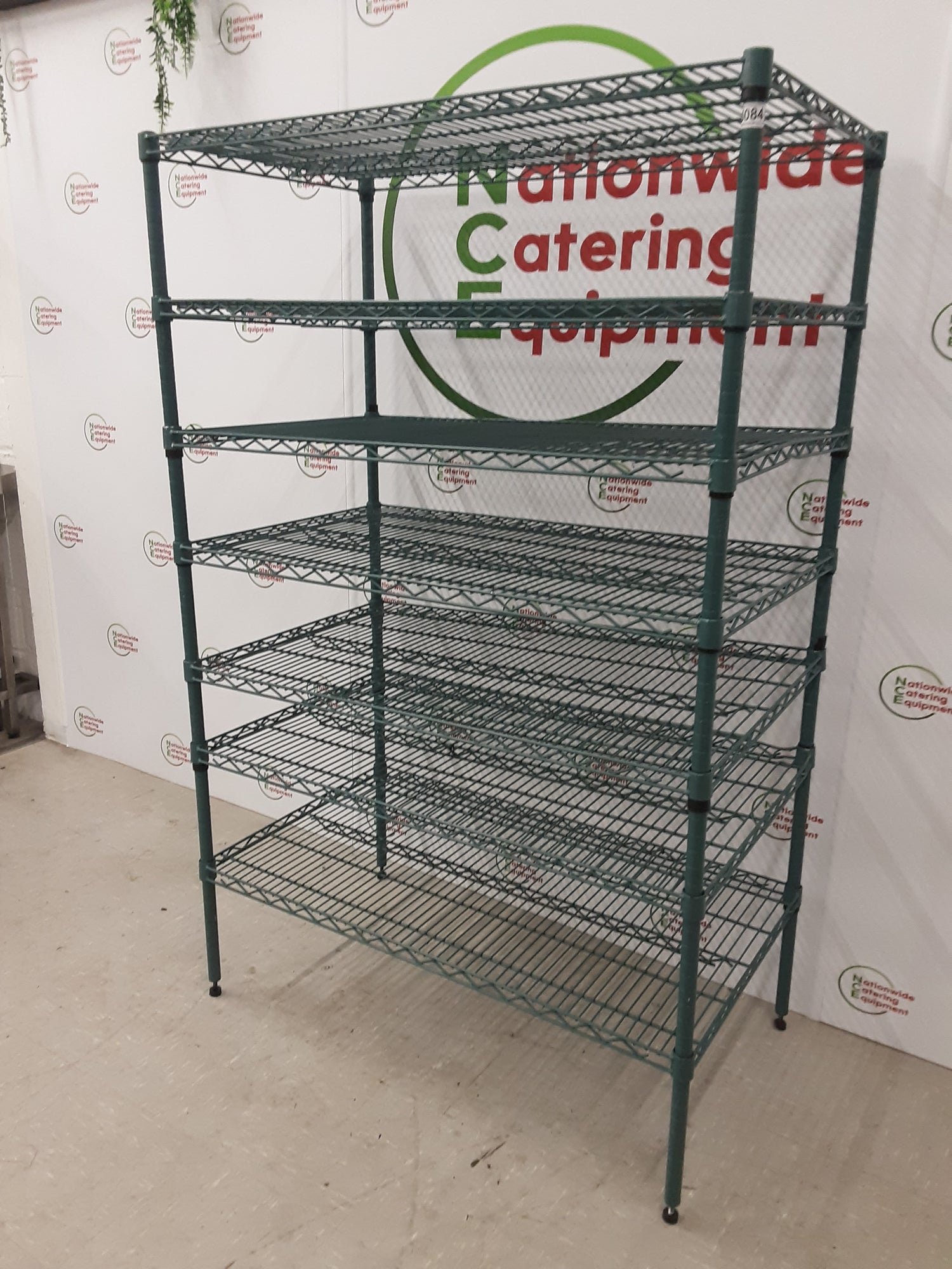 Wire Shelving Unit, PVC Coated, Seven Tier, 106x61cm (NCE6084 ...