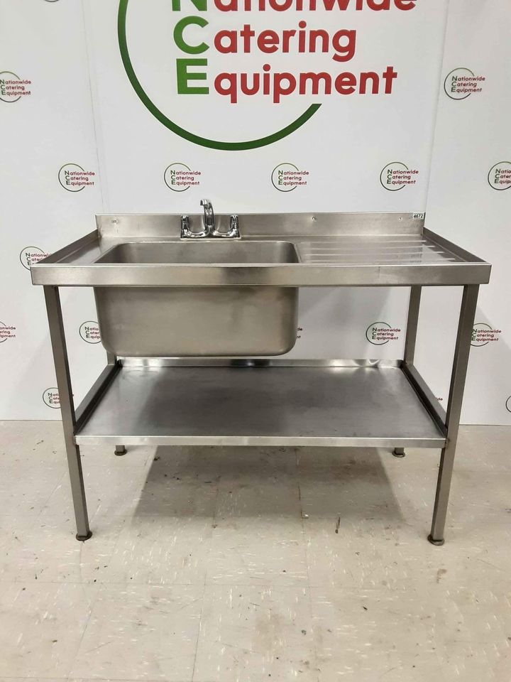 Commercial Catering Stainless Steel 120cm Single Sink (NCE4672 ...