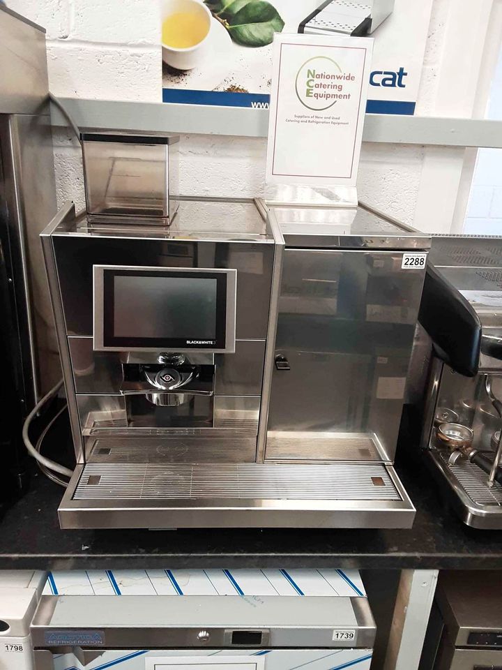 Black and White Bean to Cup Coffee Machine With Milk Fridge (NCE2288 ...