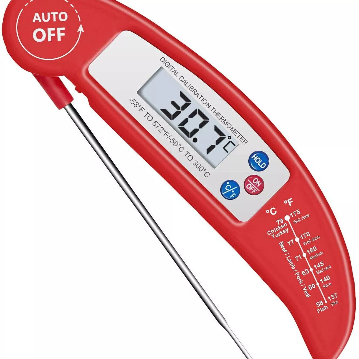 Digital Food Probe-Red (NCE2105) – Nationwide Catering Equipment